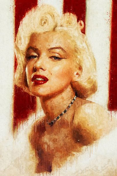 Painted Marilyn Monroe - Arjen Roos - digital artist